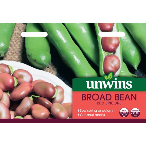 Unwins Seed Packet Broad Bean Red Epicure – Co-Op Superstores