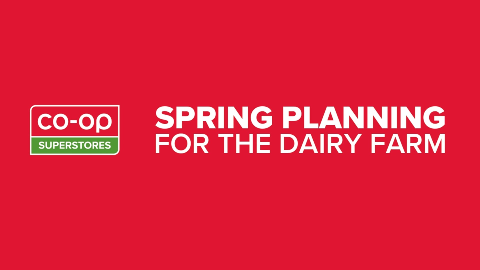 Spring Planning Events – Co-Op Superstores