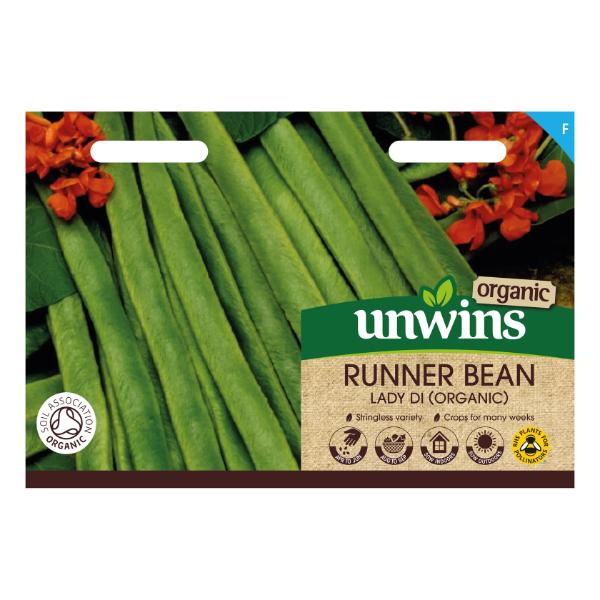 Unwins Seed Packet Runner Bean Lady Di (Organic) – Co-Op Superstores