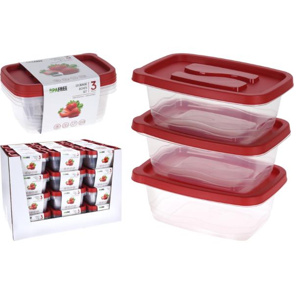 3 piece Storage Boxes 1130ml – Co-Op Superstores