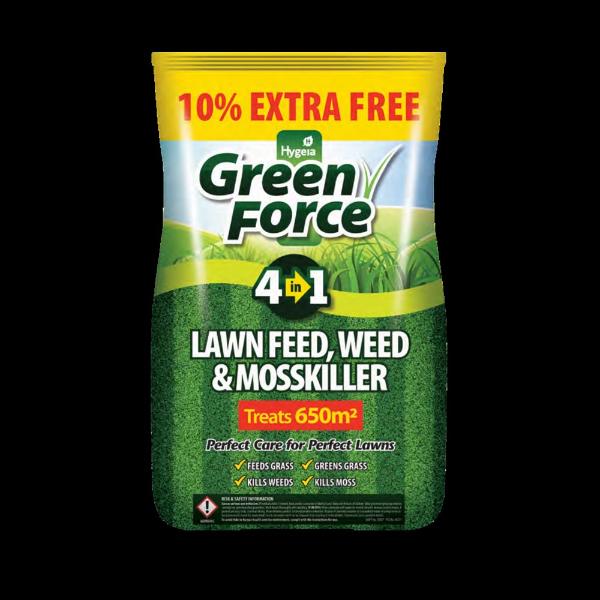 Greenforce 4in1 Lawn Feed Weed & MossKiller 650m2 (13Kg) "10% EXTRA FR ...