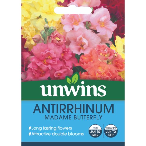 Unwins Seed Packet Antirrhinum Madame Butterfly – Co-Op Superstores