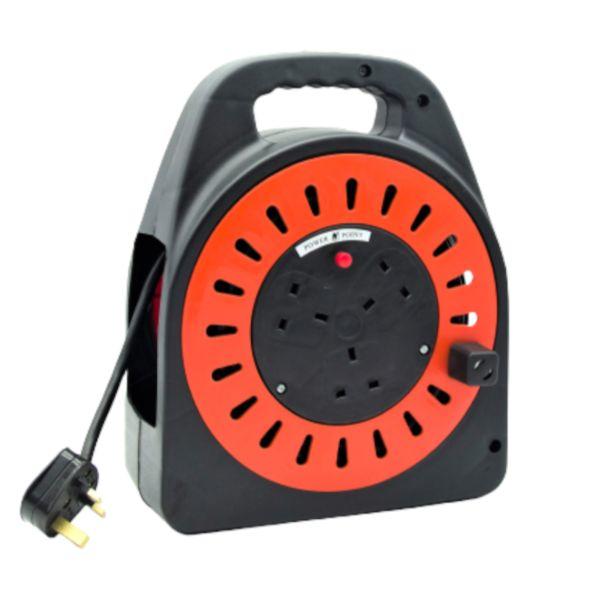 Rugged 20Mtr 13Amp 240Volt 3 Socket Cable Reel Green – Co-Op Superstores
