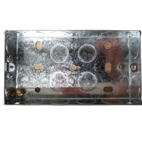 2 Gang 25mm Flush Metal Box (1) – Co-Op Superstores