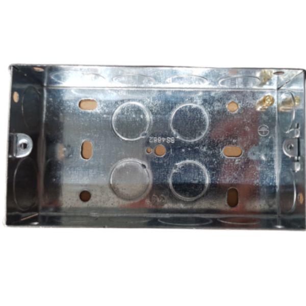 2 Gang 35mm Metal Socket Box (1) – Co-Op Superstores