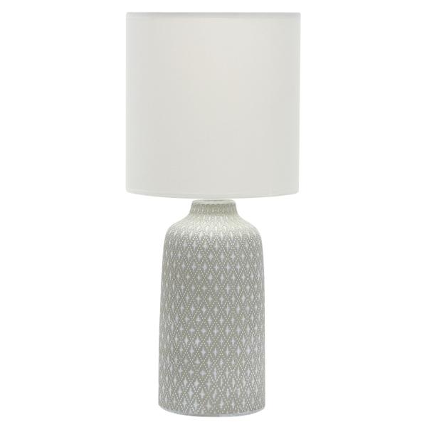5015L Light Grey Ceramic Table Lamp With Shade – Co-Op Superstores
