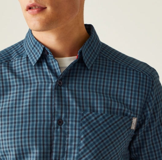 Regatta Kalambo VIII Mens Shirt Coronet Blue/Moonlight Denim Check – Co-Op Superstores